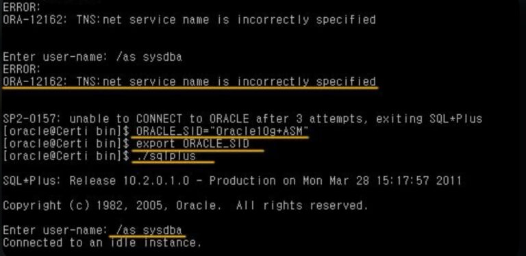 Fix TNS Net Service Name Is Incorrectly Specified