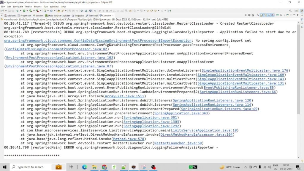 No Nfigimport Property Has Been Defined Guide